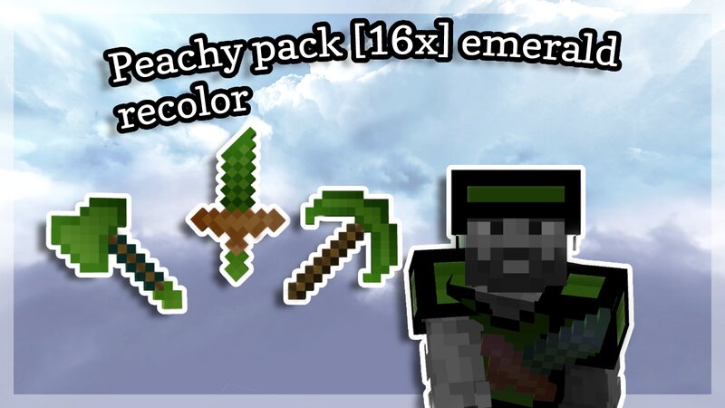 Peachy pack [16x] emerald recolor Minecraft Texture Pack