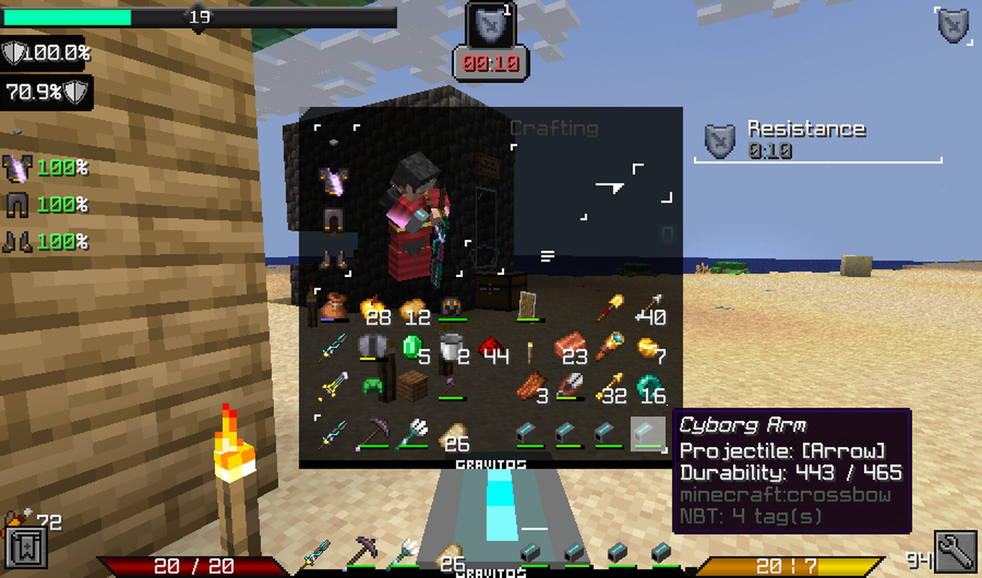 Cyborg Arm Minecraft Texture Pack