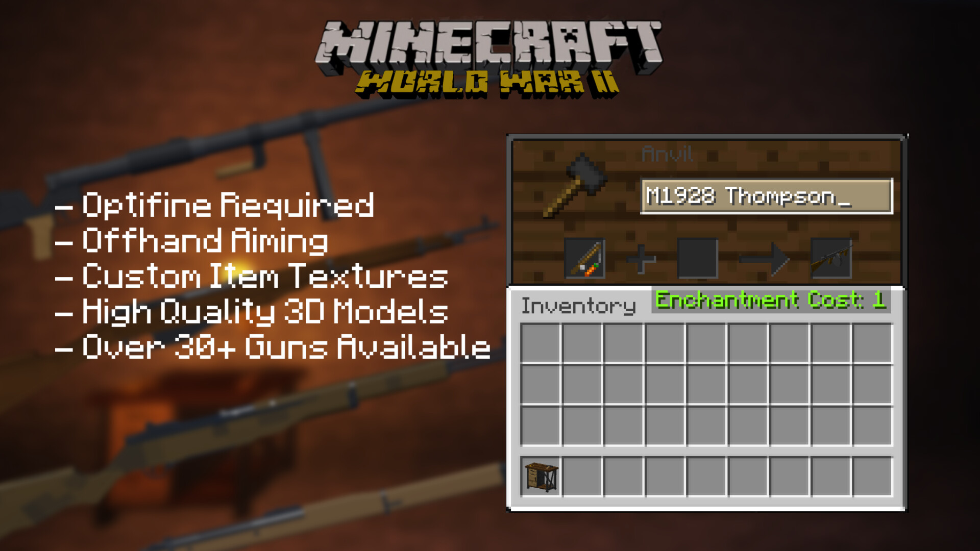 Minecraft World War II | By GCGames Studios Minecraft Texture Pack