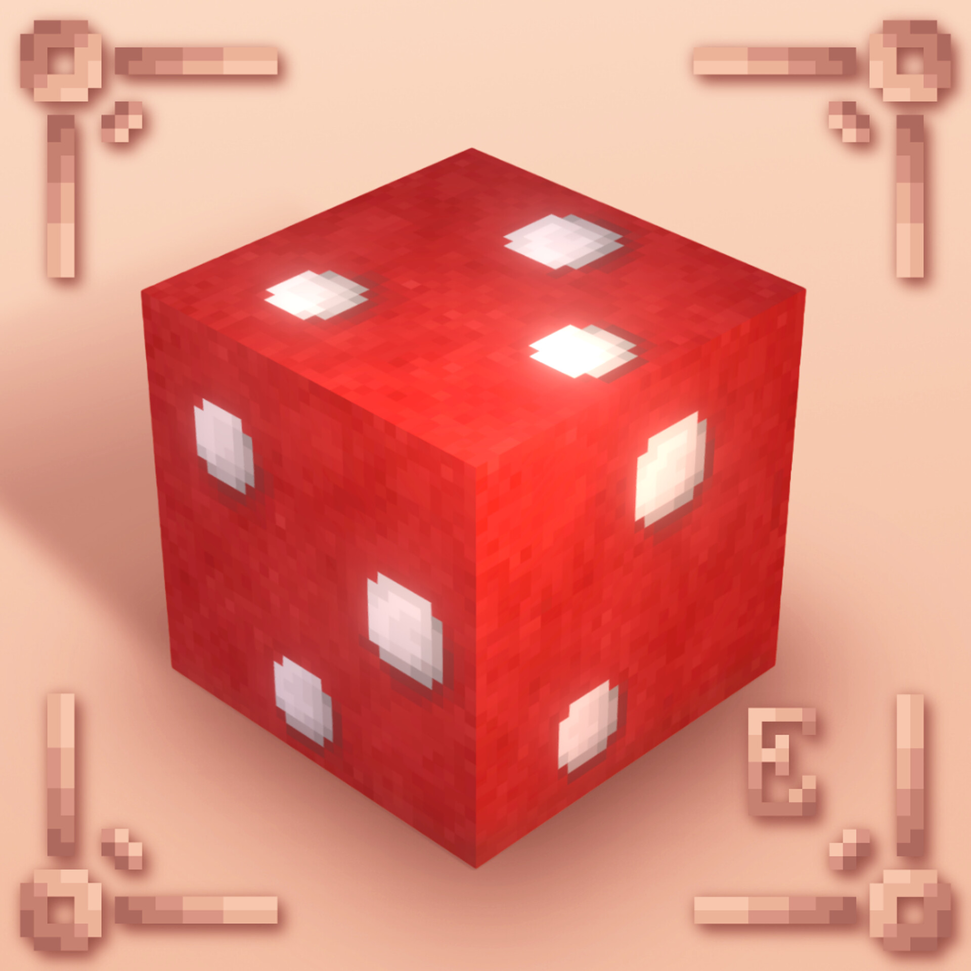 Mushroom blocks + Minecraft Texture Pack