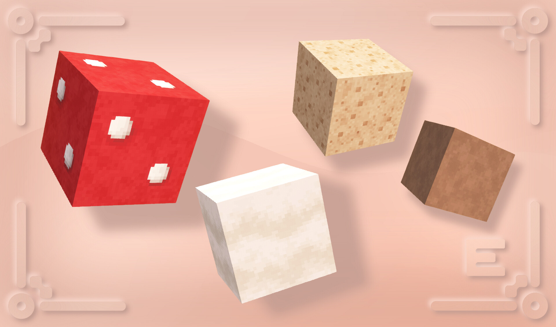Mushroom blocks + Minecraft Texture Pack