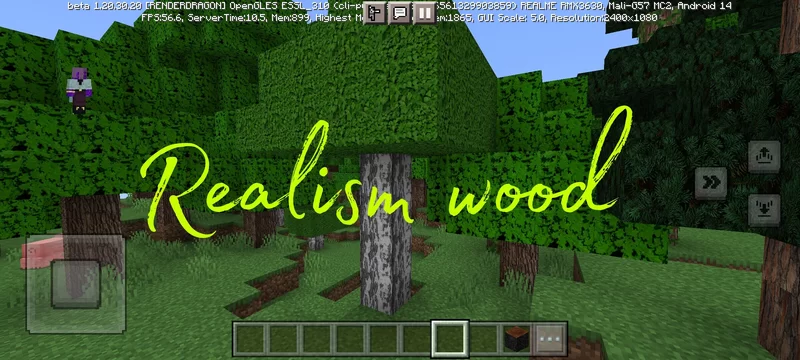 Realistick wood Minecraft Texture Pack