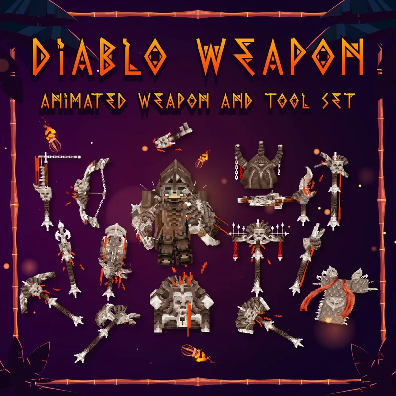 Diablo Animated Weapon Set Minecraft Texture Pack