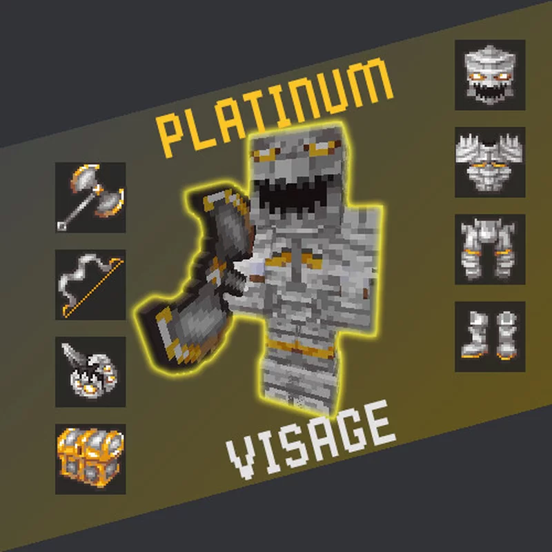 Platinum visage armor set Minecraft Texture Pack