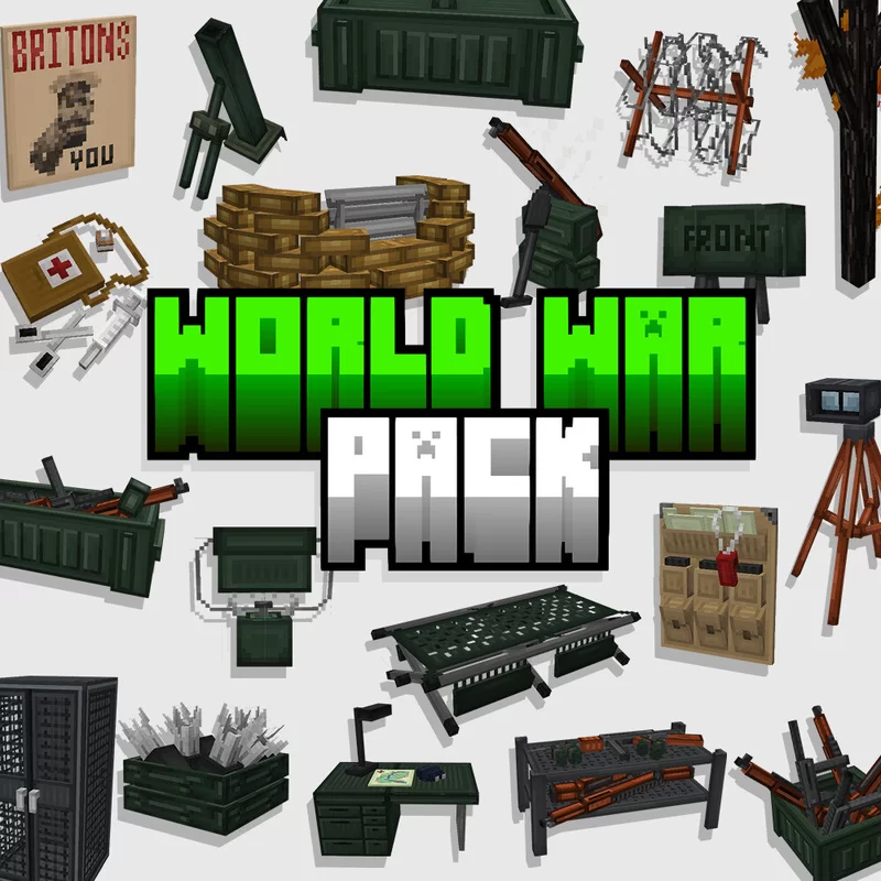 World War Furniture Volume 1 Minecraft Texture Pack