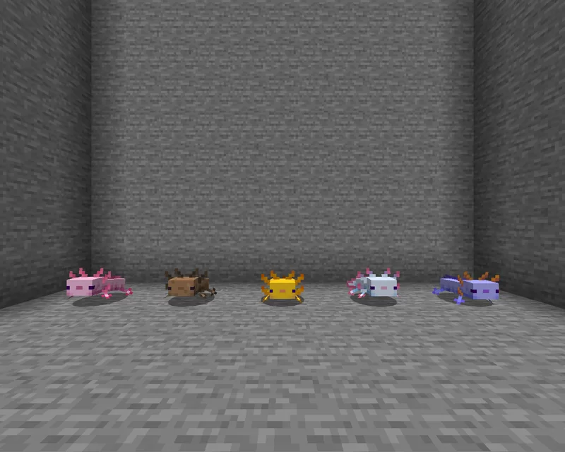 Easy to find Blue Axolotls Minecraft Texture Pack