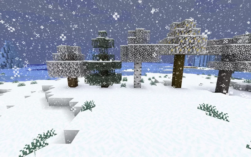 Snowy Leaves v1.0.0 (1.21.11) (OptiFine Required!) Minecraft Texture Pack