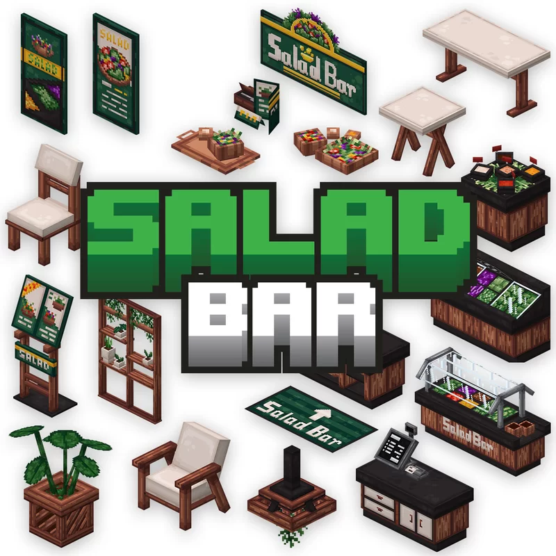 Salad Bar Furniture Volume 1 Minecraft Texture Pack