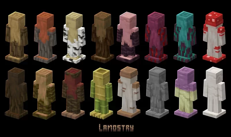 Lanostry's armor stands bedrock Minecraft Texture Pack
