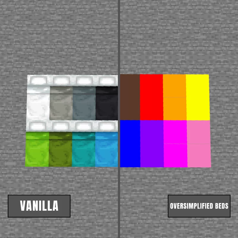 Oversimplified Beds Minecraft Texture Pack