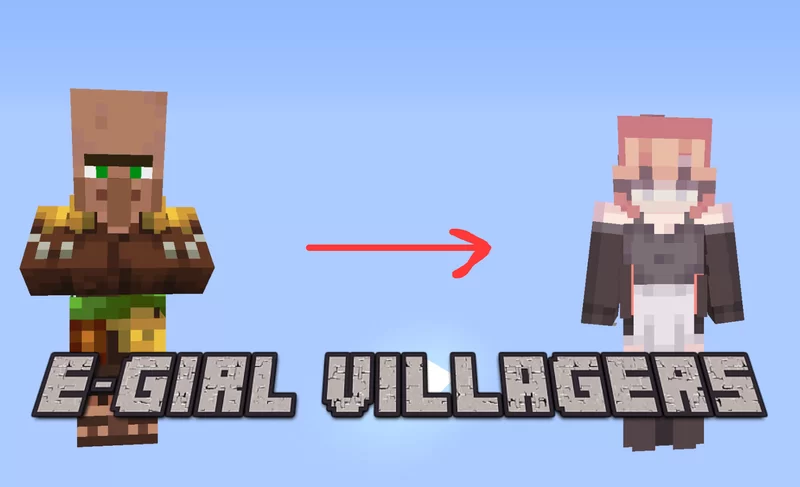 E-Girls Villagers Minecraft Texture Pack
