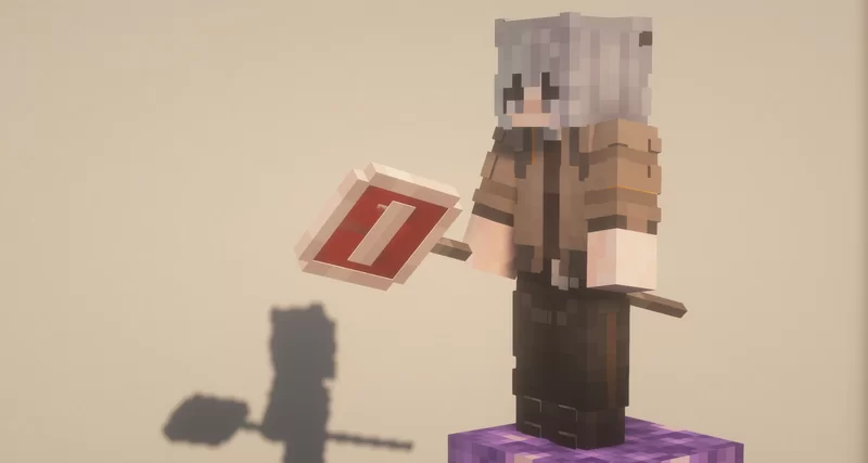 Trident To Stop Sign Minecraft Texture Pack