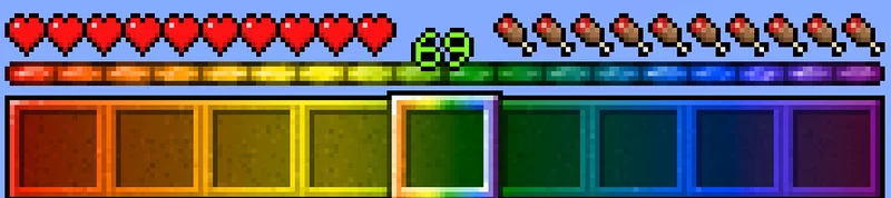 Rainbow Hotbar Minecraft Texture Pack