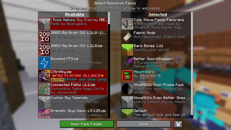 KhoaMCW's Panorama Pack and Easter Egg Minecraft Texture Pack