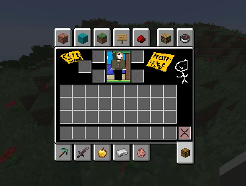 Dark goofy GUI Minecraft Texture Pack