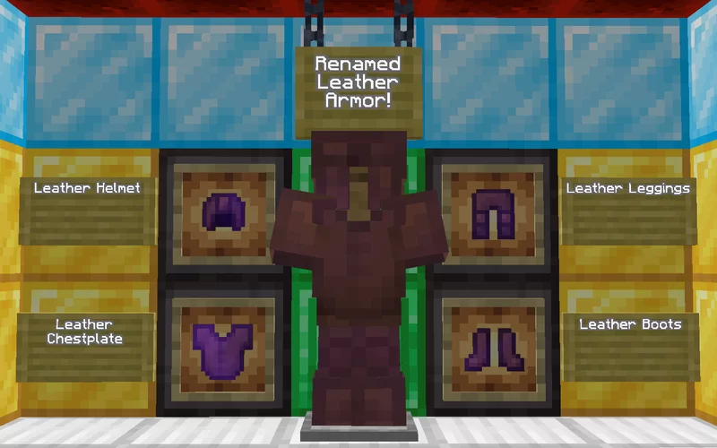 Renamed leather armor Minecraft Texture Pack