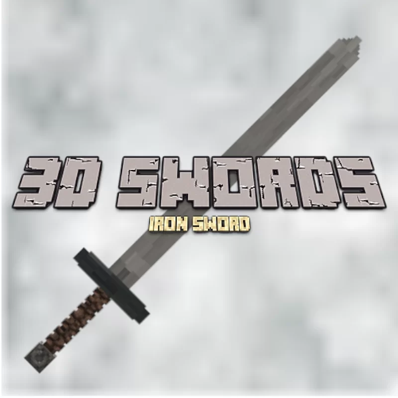 3D Swords - Medieval Iron Sword Minecraft Texture Pack
