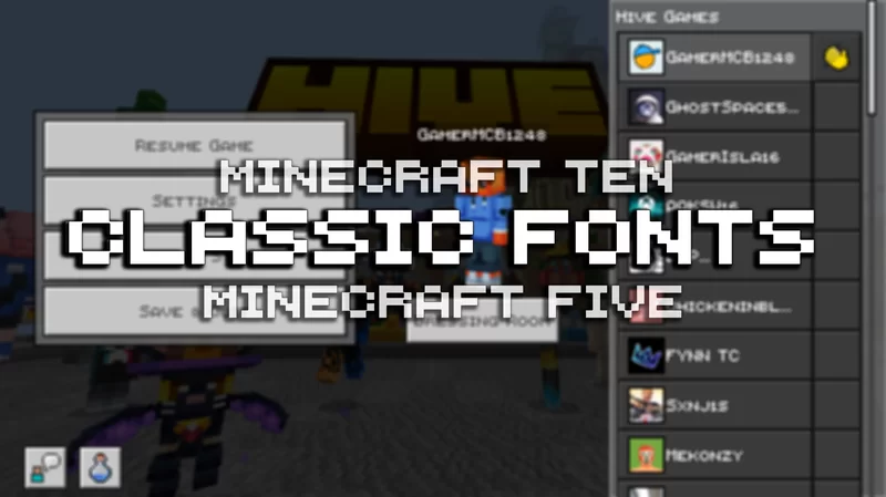 Classic Fonts Minecraft Texture Pack