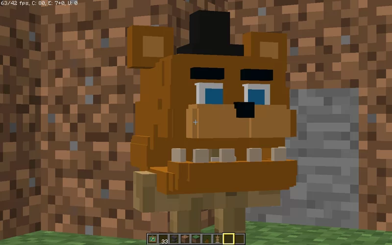 Freddy mask {optifine requires} (fnaf jam) Minecraft Texture Pack