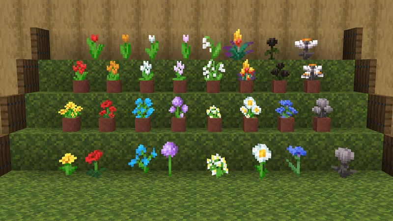 Bouquet Flower Pots Minecraft Texture Pack