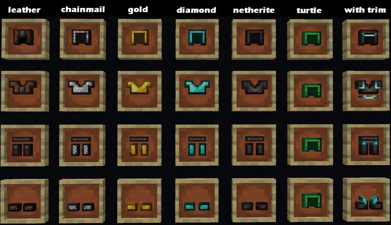 Simple Outline Armour Set Minecraft Texture Pack