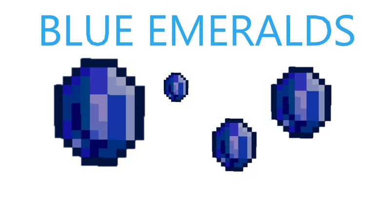 Blue Emeralds Minecraft Texture Pack