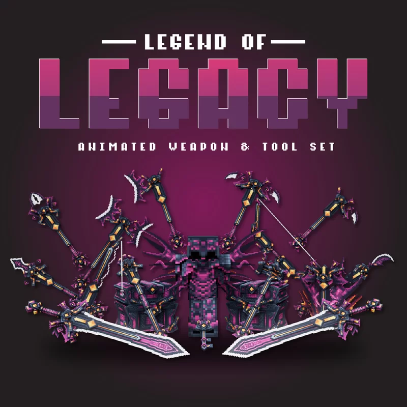 Pink Legacy Animated Weapon Set Minecraft Texture Pack