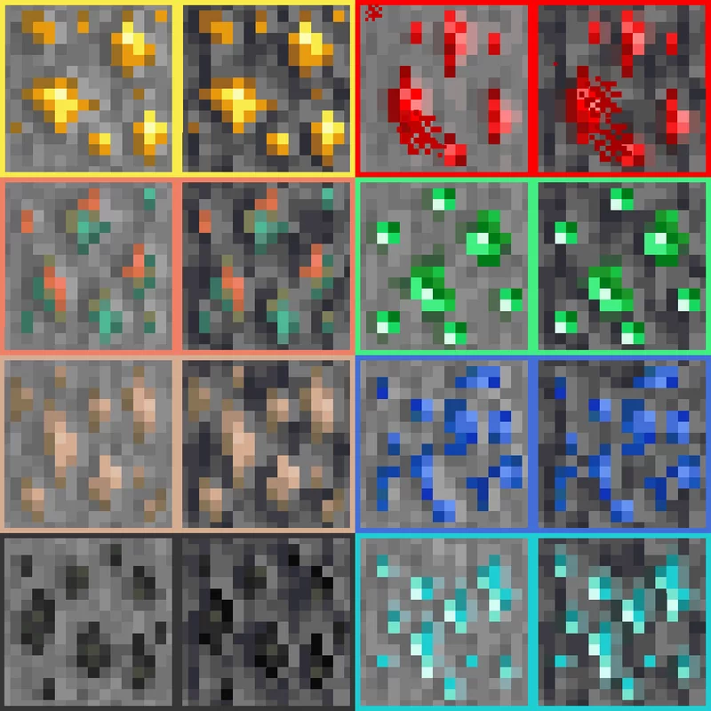 Better Outlined Ores - Minecraft Java Minecraft Texture Pack