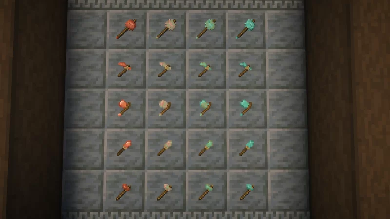 Copper Tools With Oxidation Minecraft Texture Pack