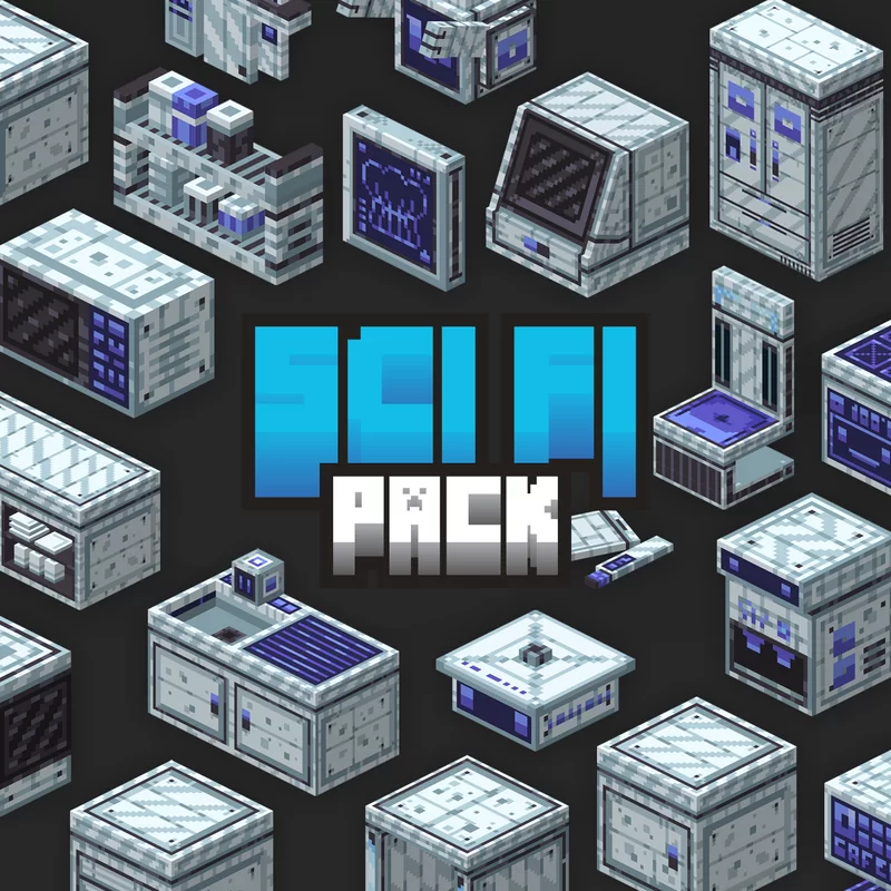 Sci-Fi Kitchen Animated Decoration Minecraft Texture Pack