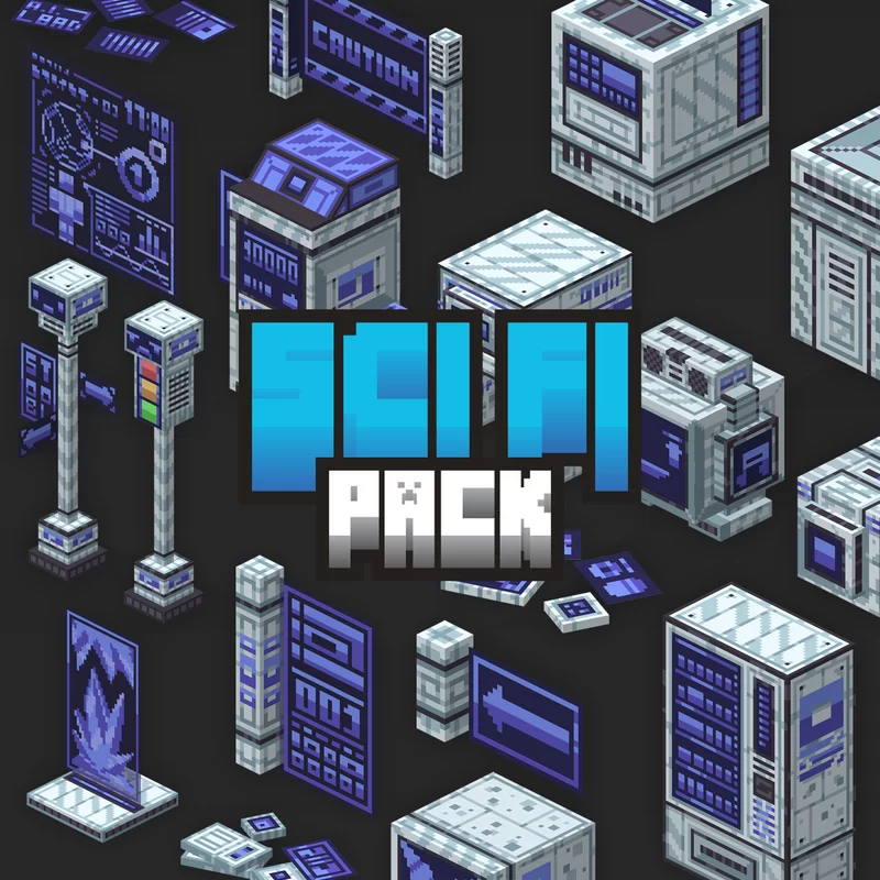 Sci-Fi City Animated Decoration Minecraft Texture Pack