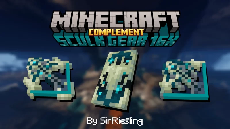 SirRiesling's Sculk Gear 16x COMPLEMENT Java & Bedrock Minecraft Texture Pack