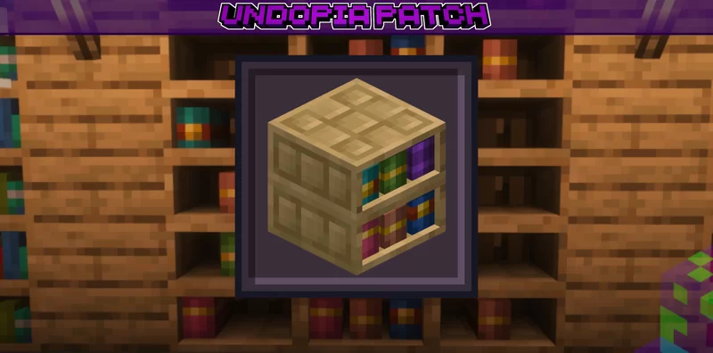 Undopia 3D Chiseled Bookshelf Minecraft Texture Pack