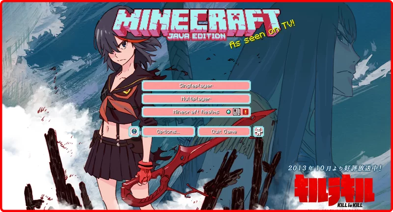 Kill la Kill Custom GUI Pack Minecraft Texture Pack