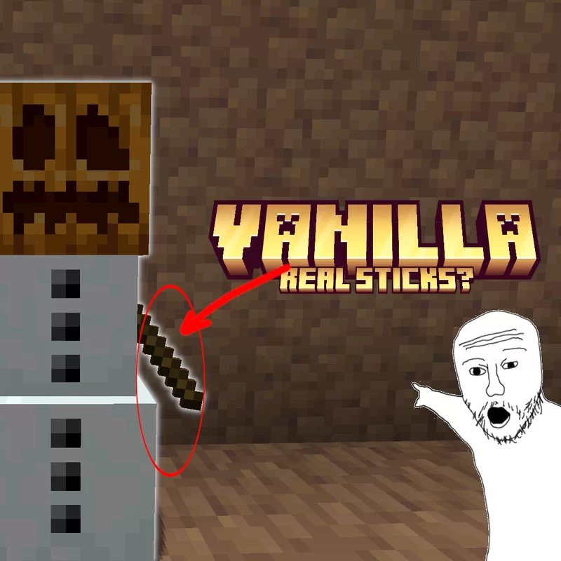 Snow Golem REAL Sticks (Optifine Required) Minecraft Texture Pack