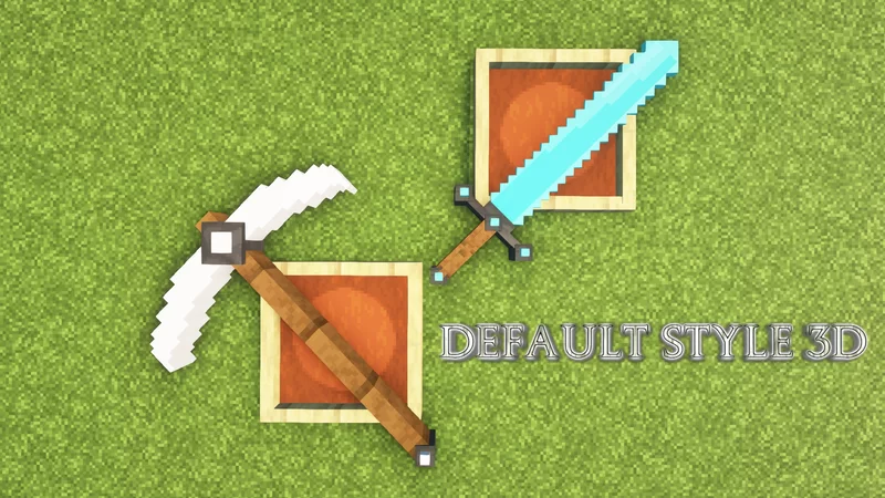 Default Style 3D (Updated) Minecraft Texture Pack