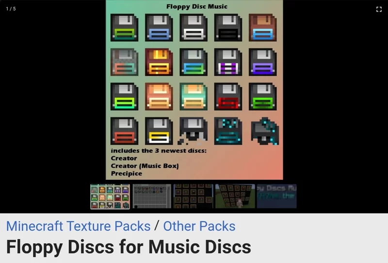Floppy Disc (Bedrock) Minecraft Texture Pack