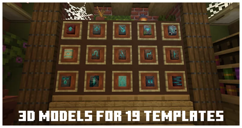 3D Smithing Templates Minecraft Texture Pack