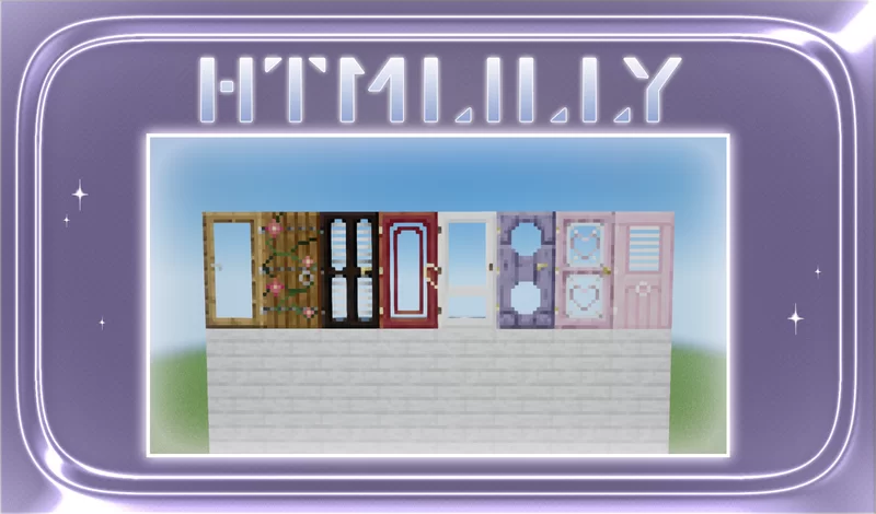 Htmlilly's personalized doors + glass and wood pack BEDROCK VERSION ...