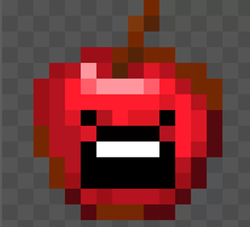 Apple --> Notch Regular Apple Minecraft Texture Pack