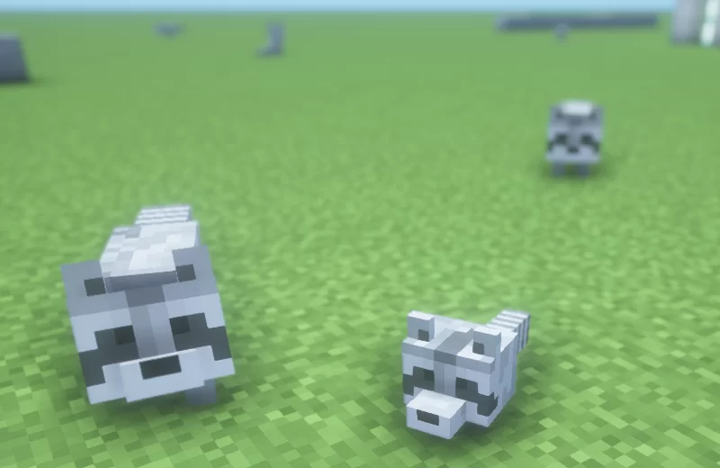 Foxes -> Raccoons Resource Pack Minecraft Texture Pack