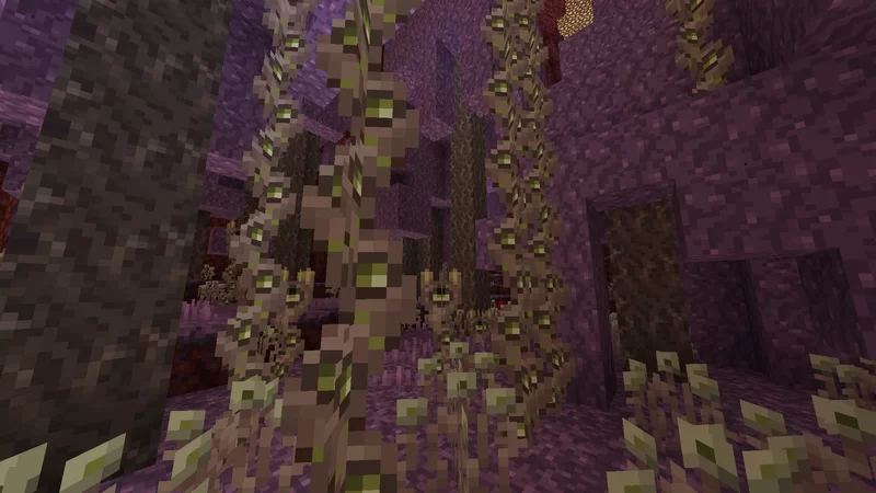 Corruption Biome Replaces Warped Forest Minecraft Texture Pack