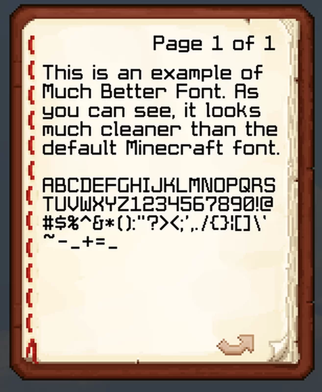 Much Better Font Minecraft Texture Pack