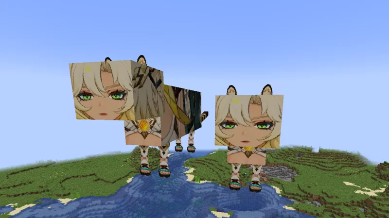 Xilonen Cats, Ororon Bats, Kachina Rabbits - Genshin Impact Minecraft ...