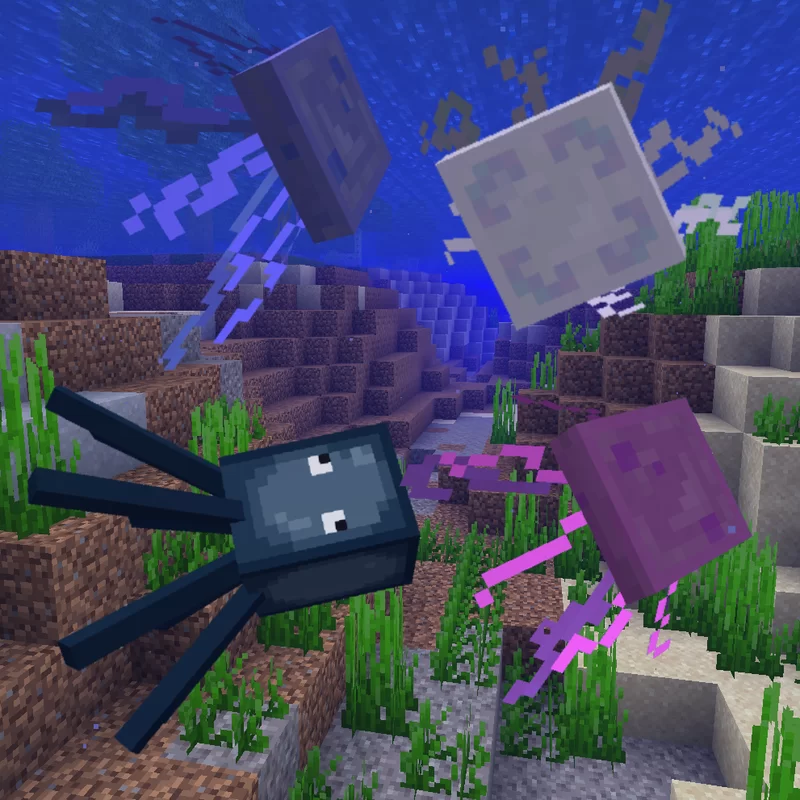 Squid and Jellyfish Minecraft Texture Pack
