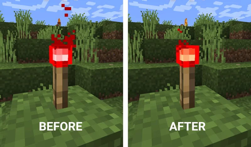 Warmer Redstone Torch (Square) Minecraft Texture Pack