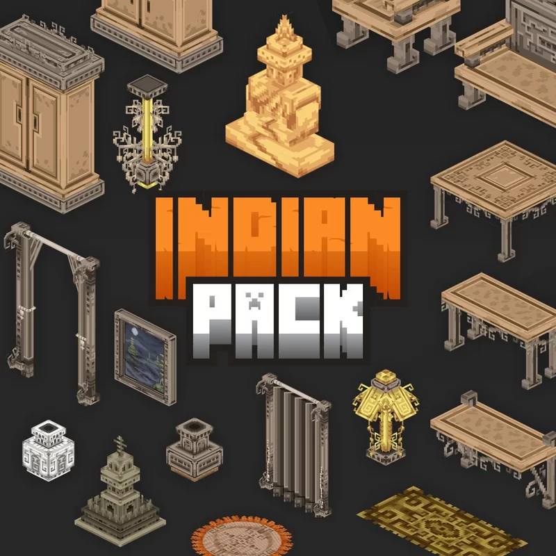 Indian Decorative Furniture Pack Minecraft Texture Pack