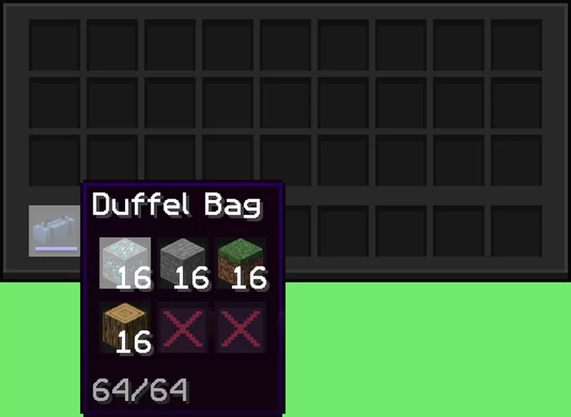 Bundle Duffel Bag Minecraft Texture Pack