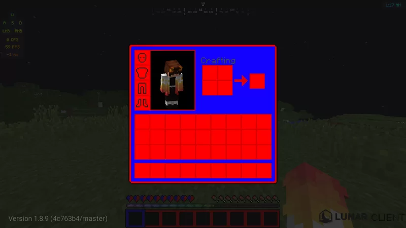 Red & Blue Gui Minecraft Texture Pack