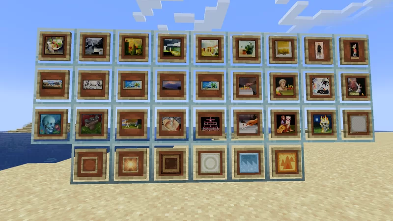 3D Paintings and Item Frames Minecraft Texture Pack